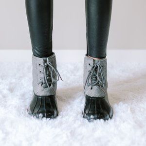 Shoes | Danielle Duck Boot Grey Quilted | Poshmark
